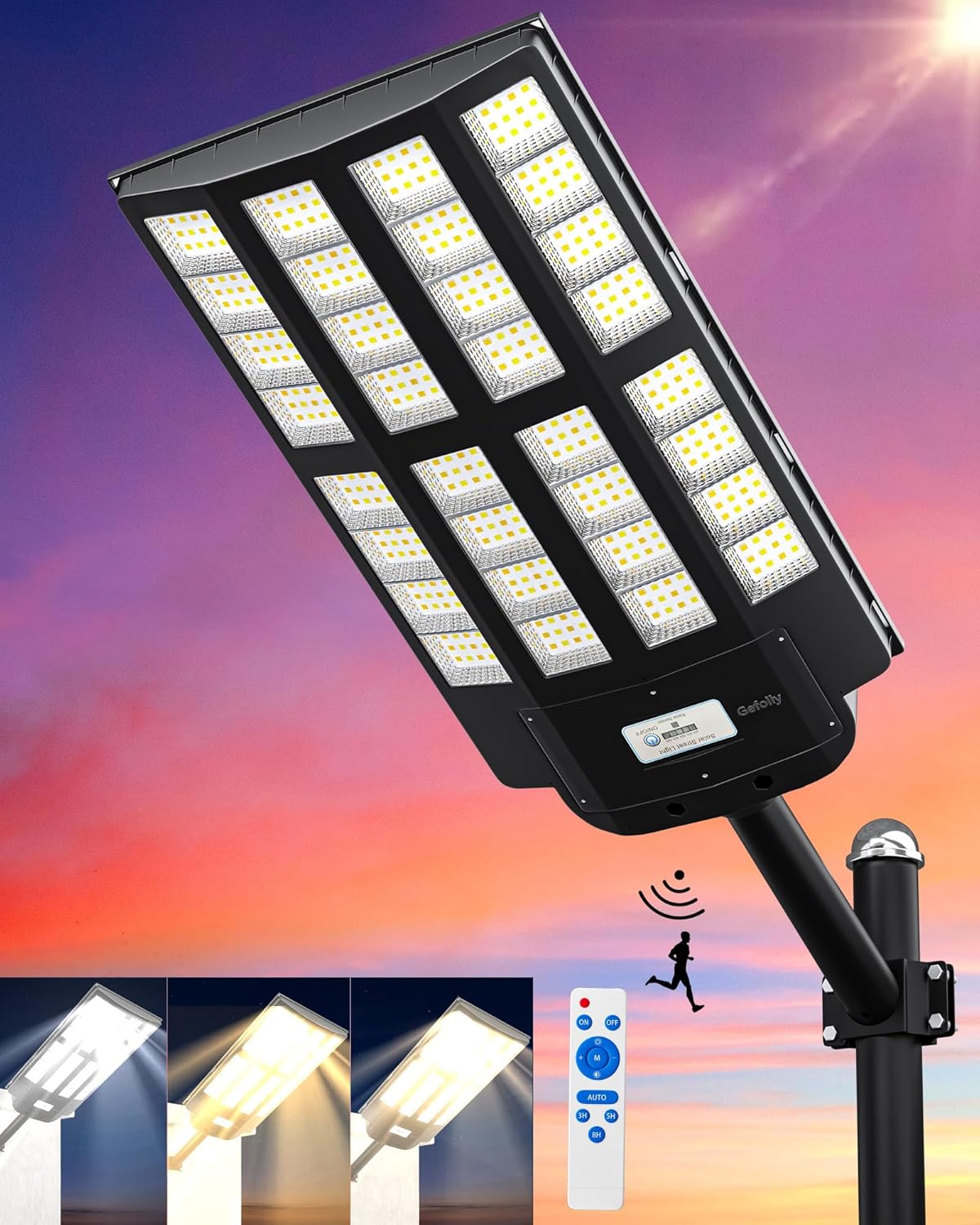 Parking Lot Lights Gefolly 5500W 550000LM 6500K Dusk to Dawn